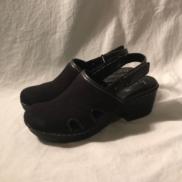 b.o.c. | Shoes | Boc Clogs Sandals Black Canvas Womens Us 7 | Poshmark